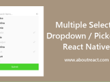 Multiple Select Dropdown Picker Example In React Native