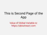 React Native Global Scope Variables Initialize Once Use Everywhere