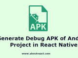 Generate Apk Android Studio React Native Aslaccess