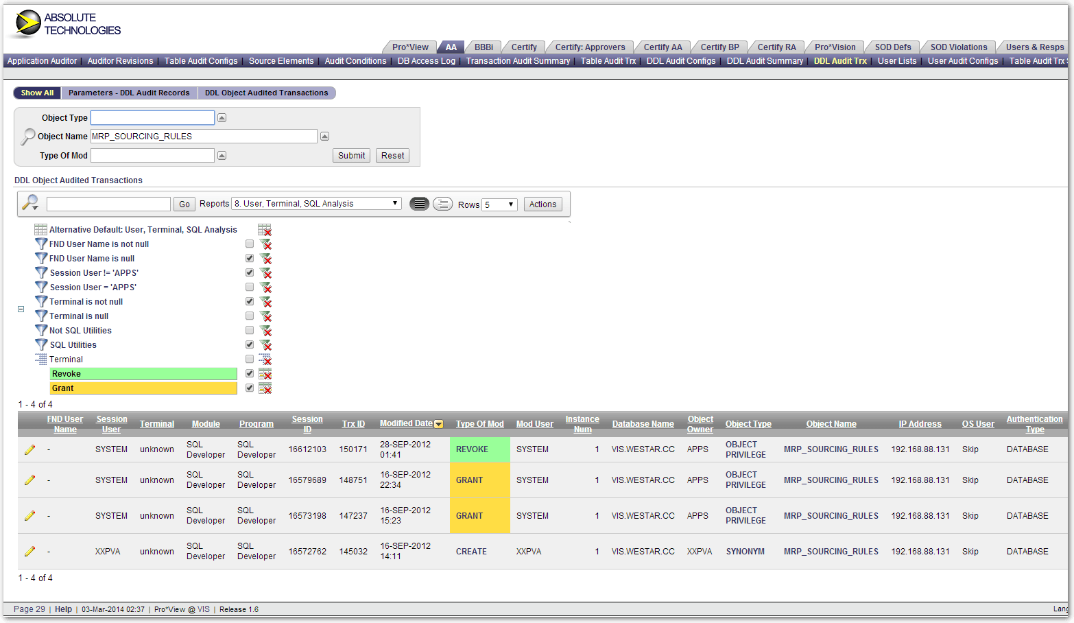ProView for Application Auditor | Absolute Technologies