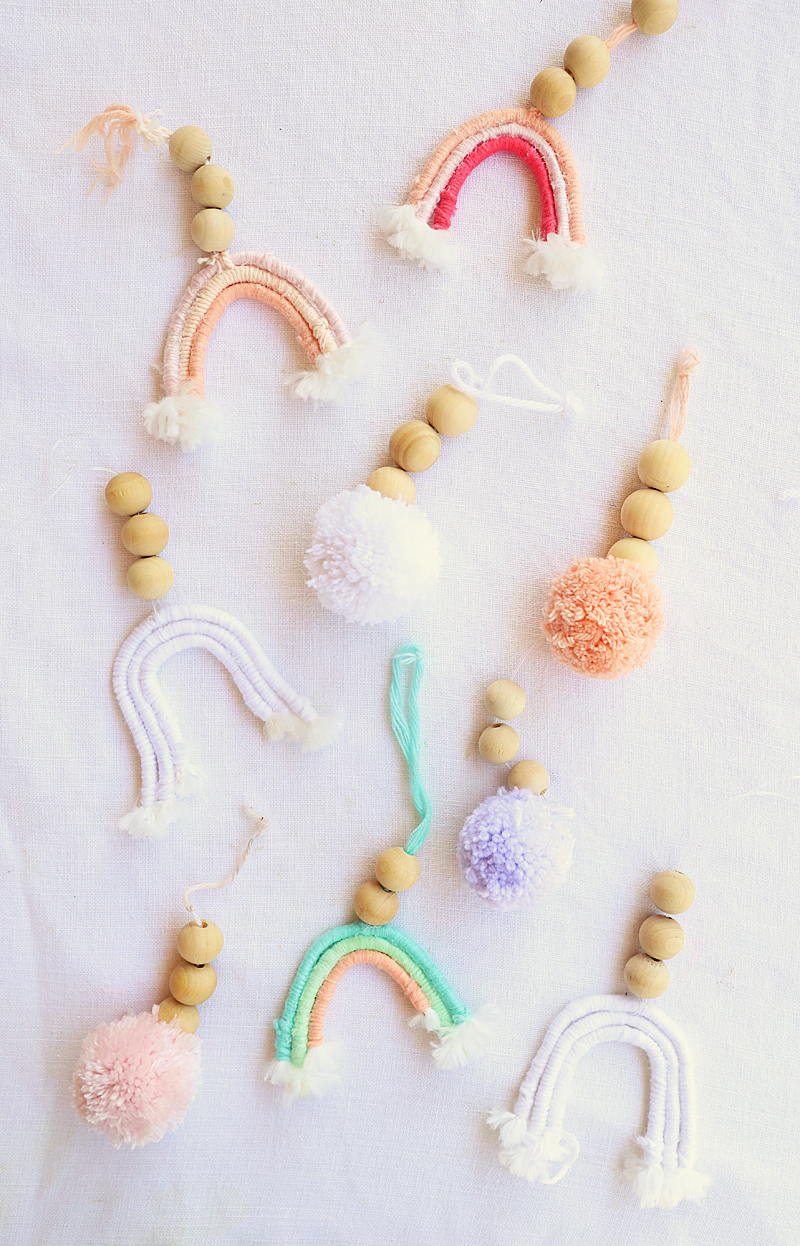 DIY & Make Your Own Macrame Rainbow Essential Oil Diffusers