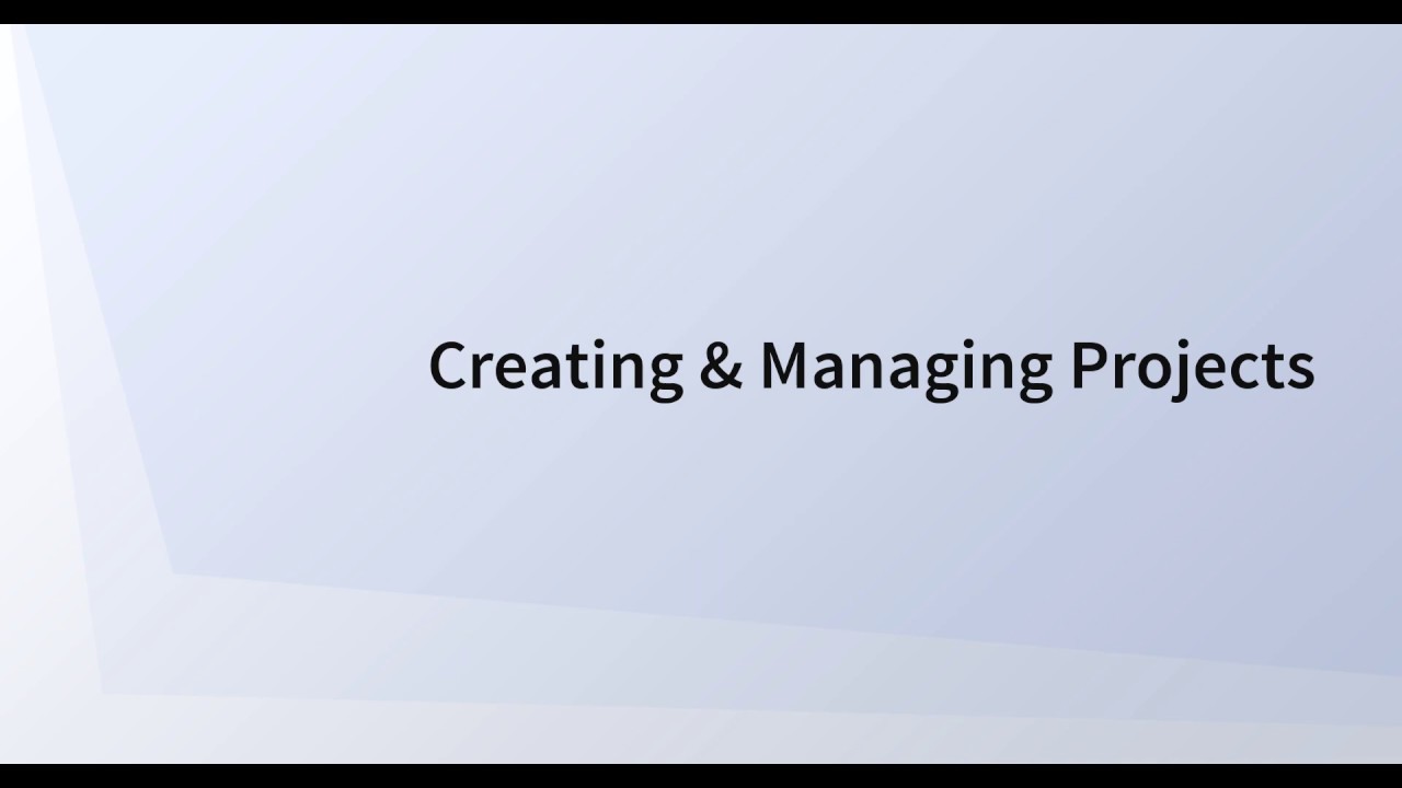 Creating Projects - SWELLAcademy