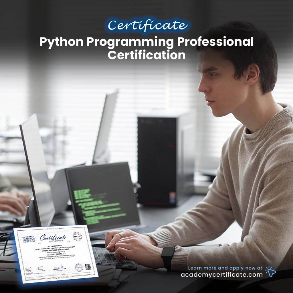 Python Programming Professional Certification Certificate Academy