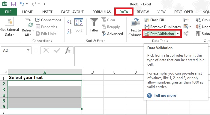 Excel dynamic Data Validation list 02 - Access-Excel.Tips