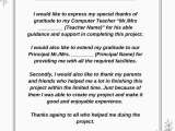 Acknowledgement School Projects Sample Acknowledgments 58 Off