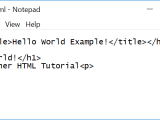 Html Tutorial Hello World Example With Code Actual Wizard