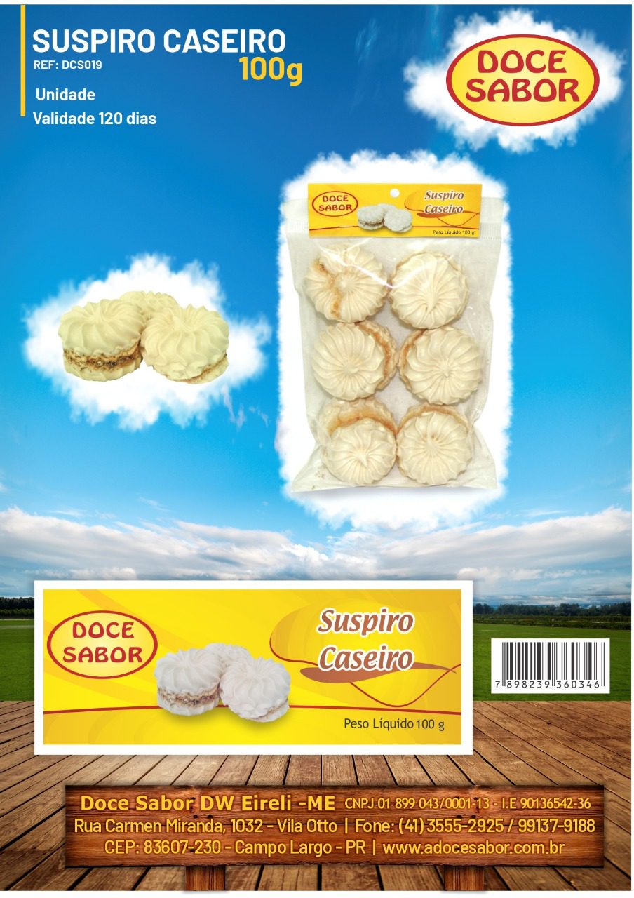 Suspiro Caseiro 100g | Doce Sabor