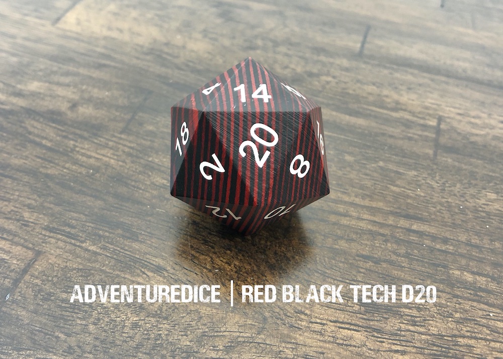 Red Black Tech d20 lumber nugget – Adventure Dice