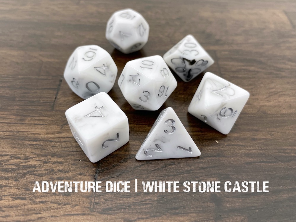 Whitestone Castle dice set – Adventure Dice