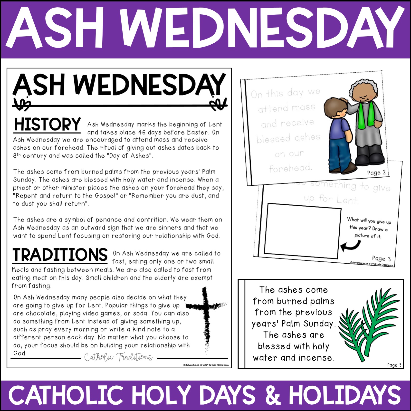 Ash Wednesday | Catholic – Adventures of a 4th Grade Classroom