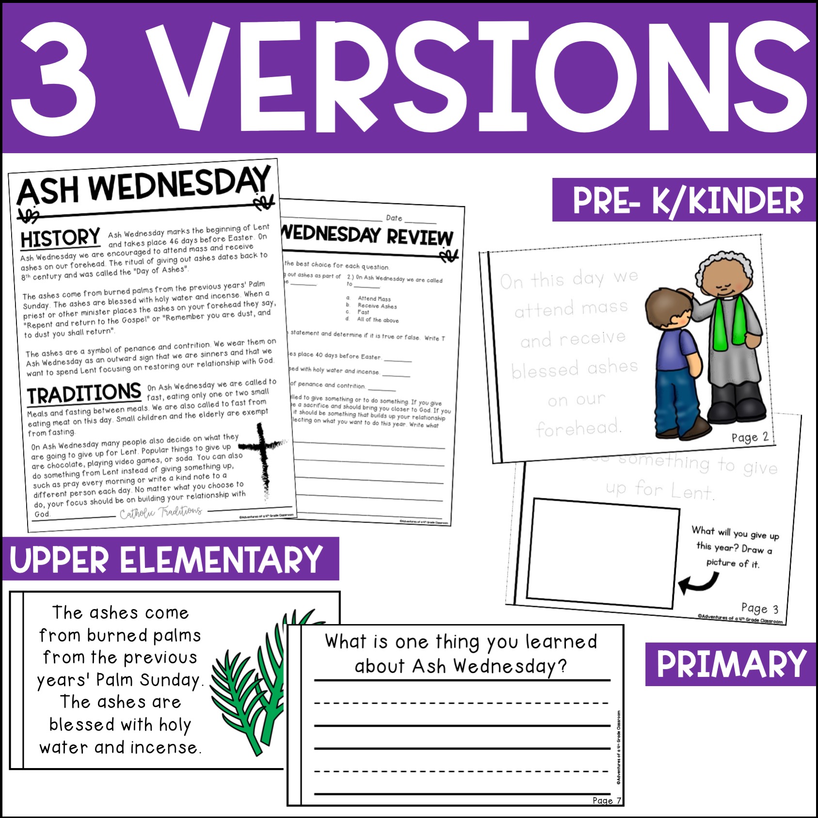 Ash Wednesday | Catholic – Adventures of a 4th Grade Classroom