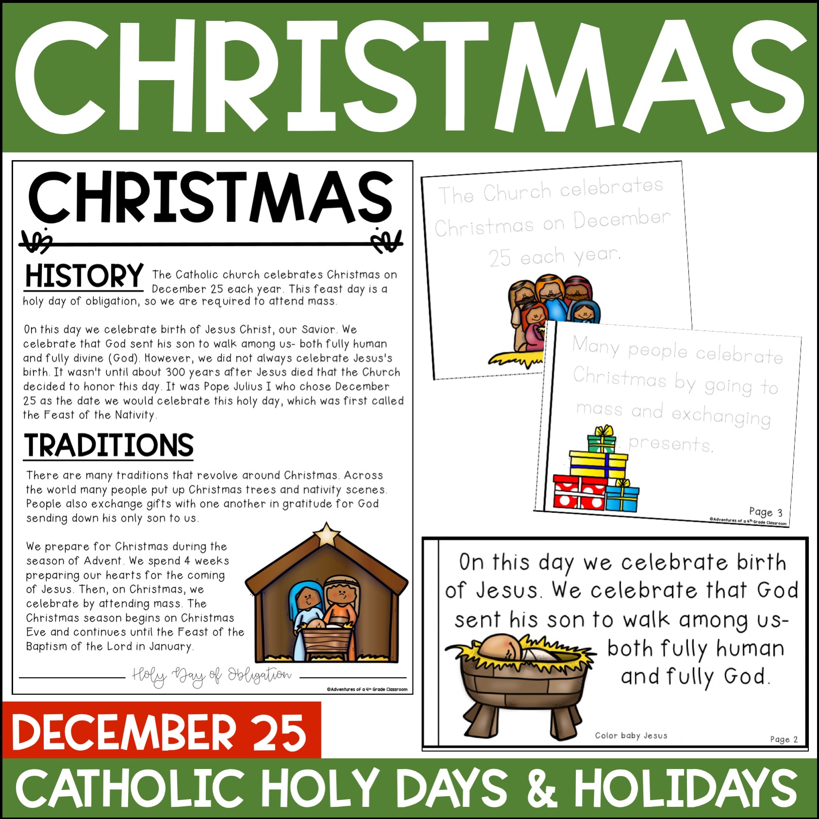 Christmas | Catholic – Adventures of a 4th Grade Classroom