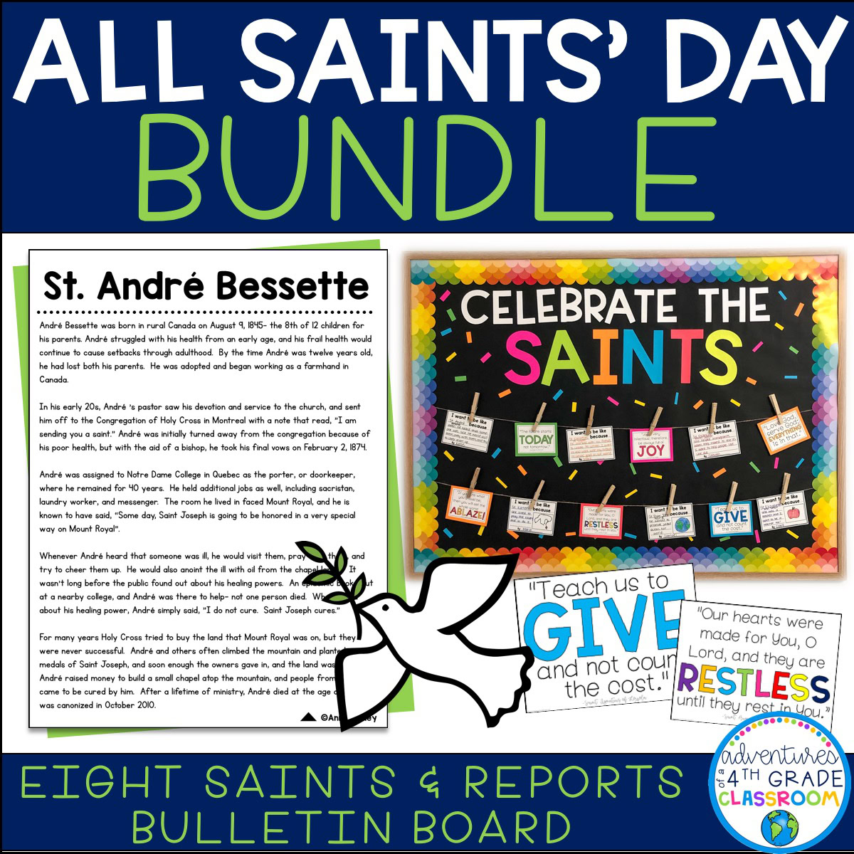 All Saints’ Day Bundle- Saint Biographies & Bulletin Board – Adventures ...