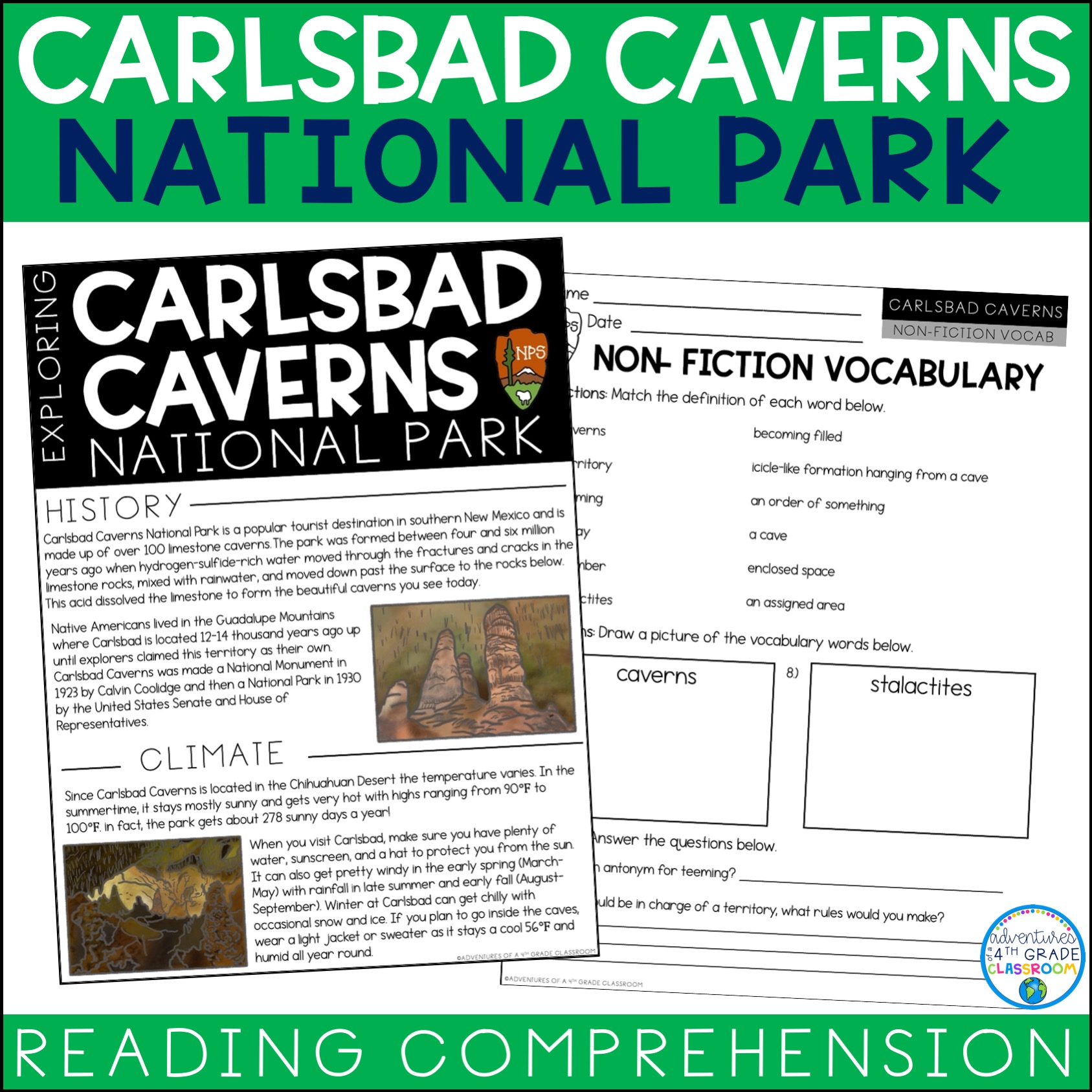 Carlsbad Caverns National Park | Reading Comprehension – Adventures of ...