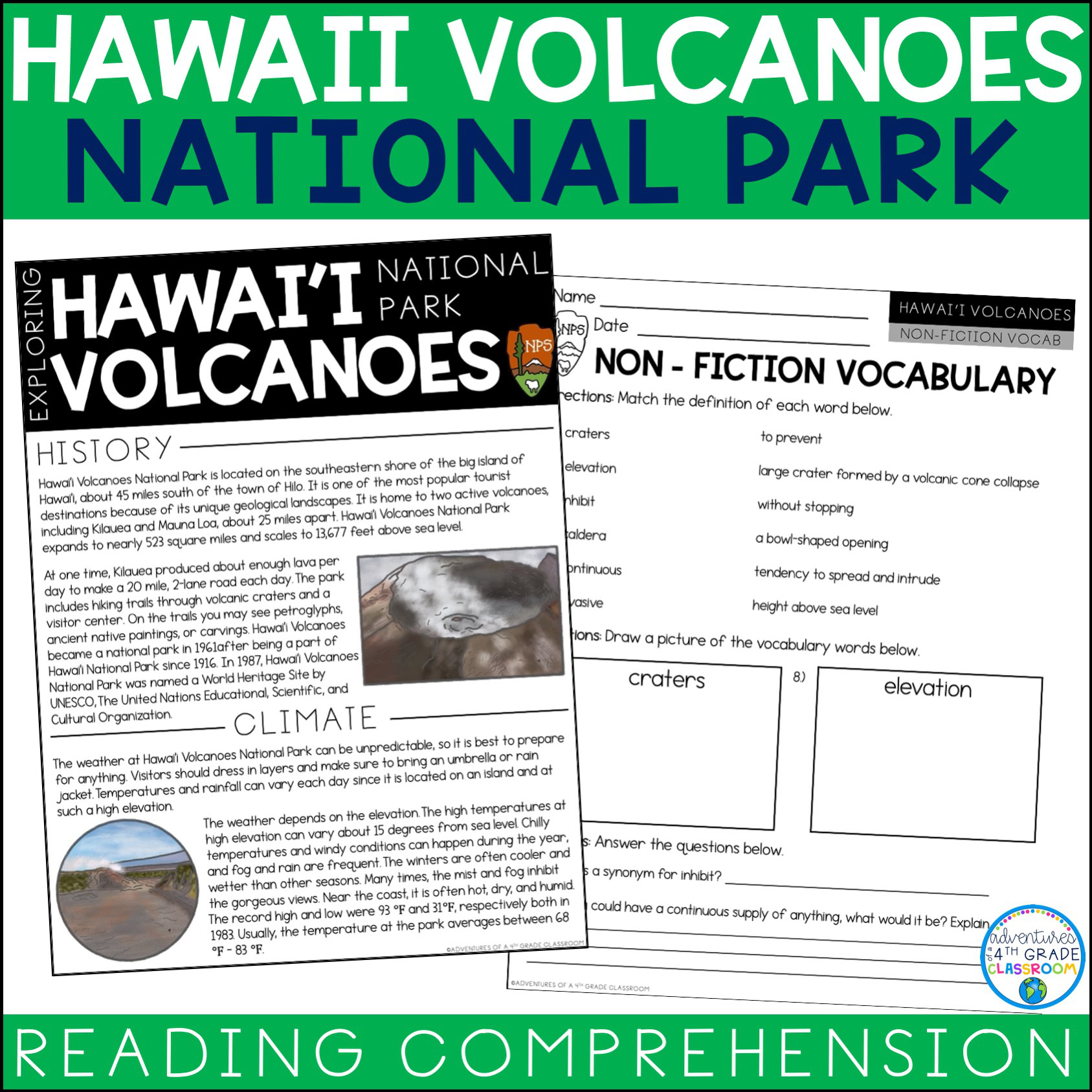 Hawaii Volcanoes National Park | Reading Comprehension – Adventures of ...