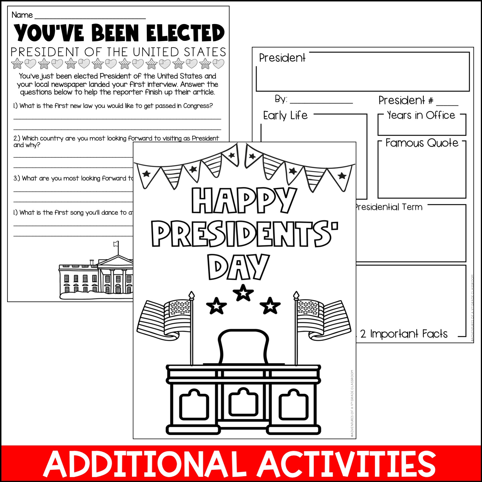 Presidents’ Day Collaborative Poster – Adventures of a 4th Grade Classroom