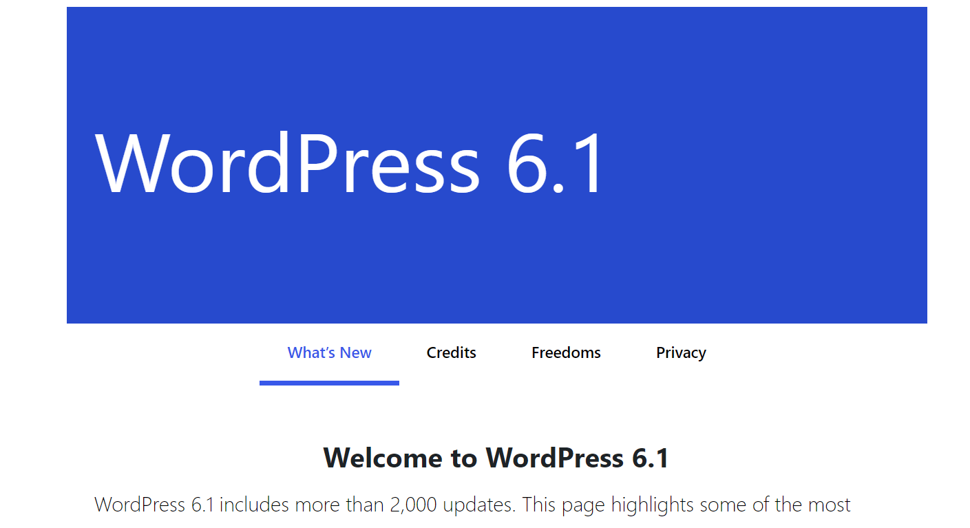 Wordpress 6.1 Released - Aegisgraphics