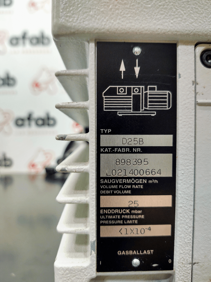 Leybold D25B TriVac Dual Stage Rotary Vane Vacuum Pump - AFA
