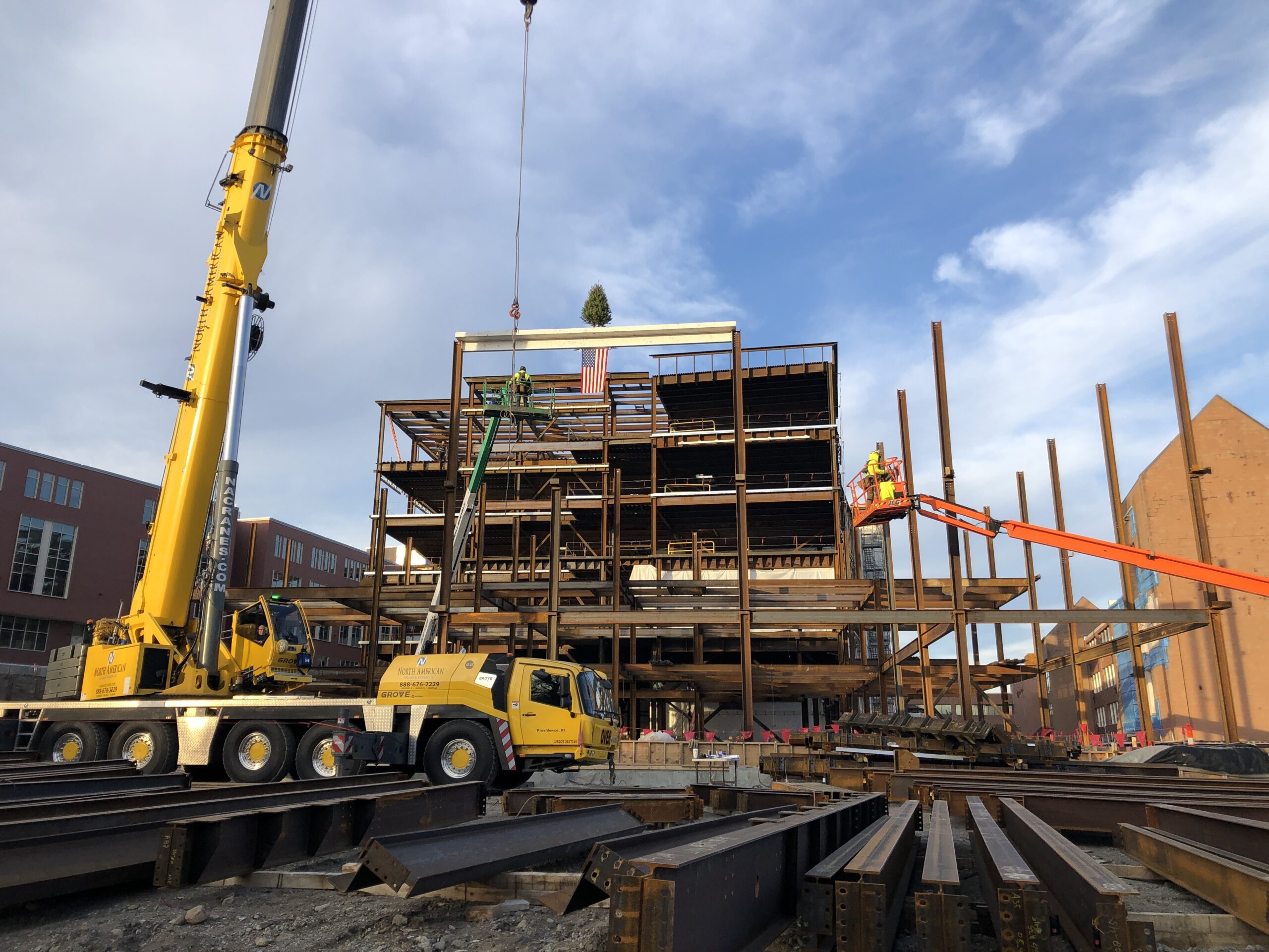 Phase 2 ‘Topping Off’ beam placed | Arlington High School Building Project