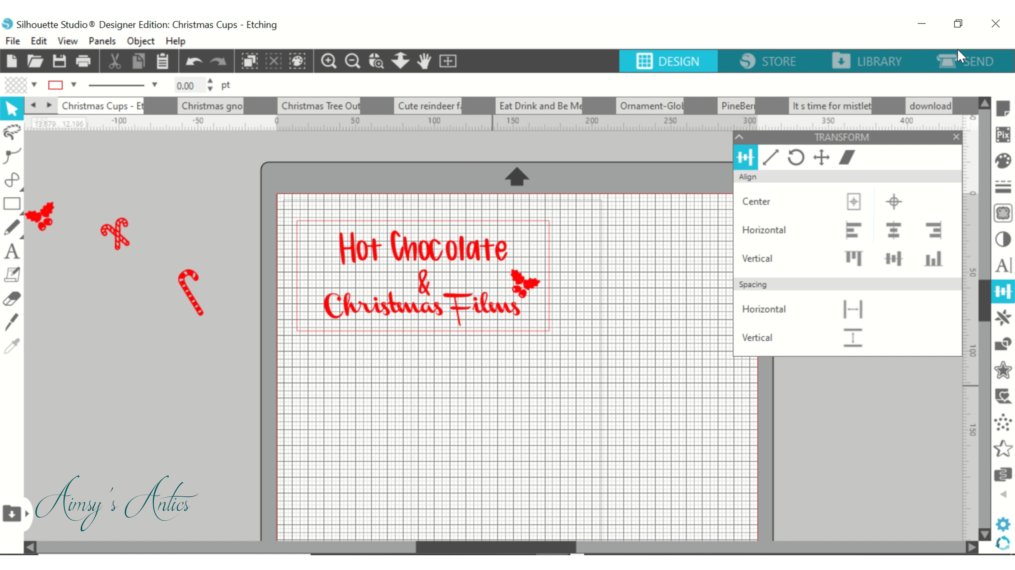 DIY Christmas Cups | Easy Glass Etching Project - Aimsy's Antics