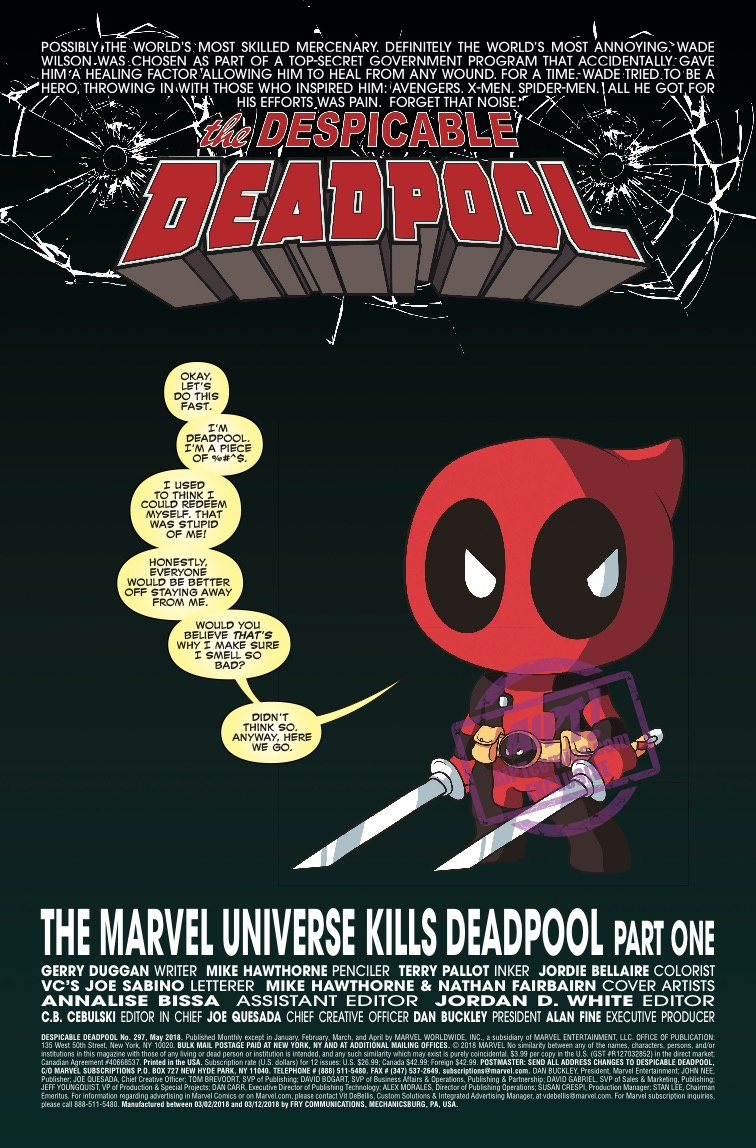 [EXCLUSIVE] Marvel Preview: Despicable Deadpool #297 • AIPT
