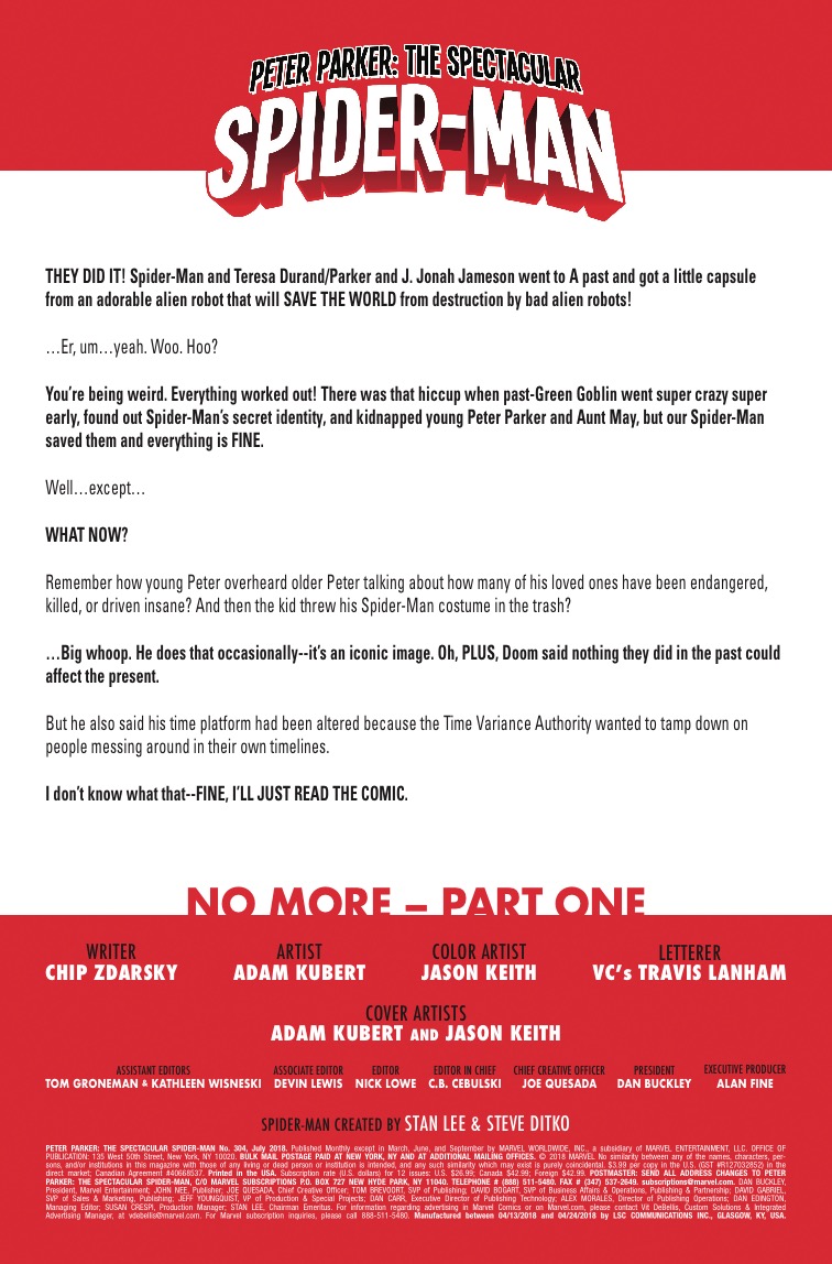 Marvel Preview: Peter Parker: The Spectacular Spider-Man #304 • AIPT
