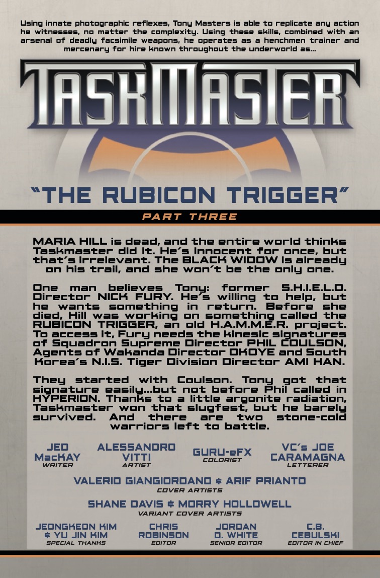 Marvel Preview: Taskmaster #3 • AIPT