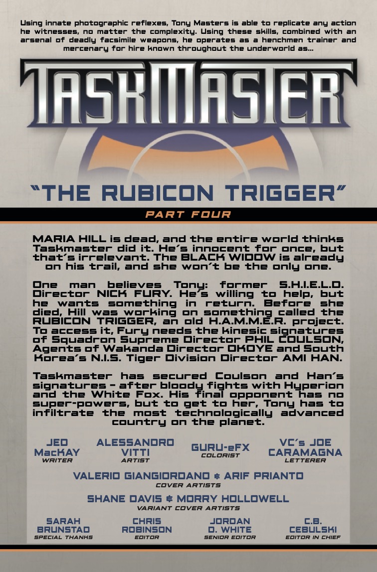 Marvel Preview: Taskmaster #4 • AIPT