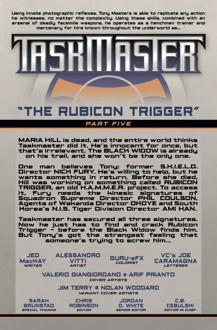 Marvel Preview: Taskmaster #5 • AIPT