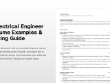 3 Electrical Engineer Resume Examples Writing Guide