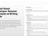 13 Full Stack Developer Resume Examples Writing Guide