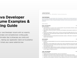 4 Java Developer Resume Examples Writing Guide