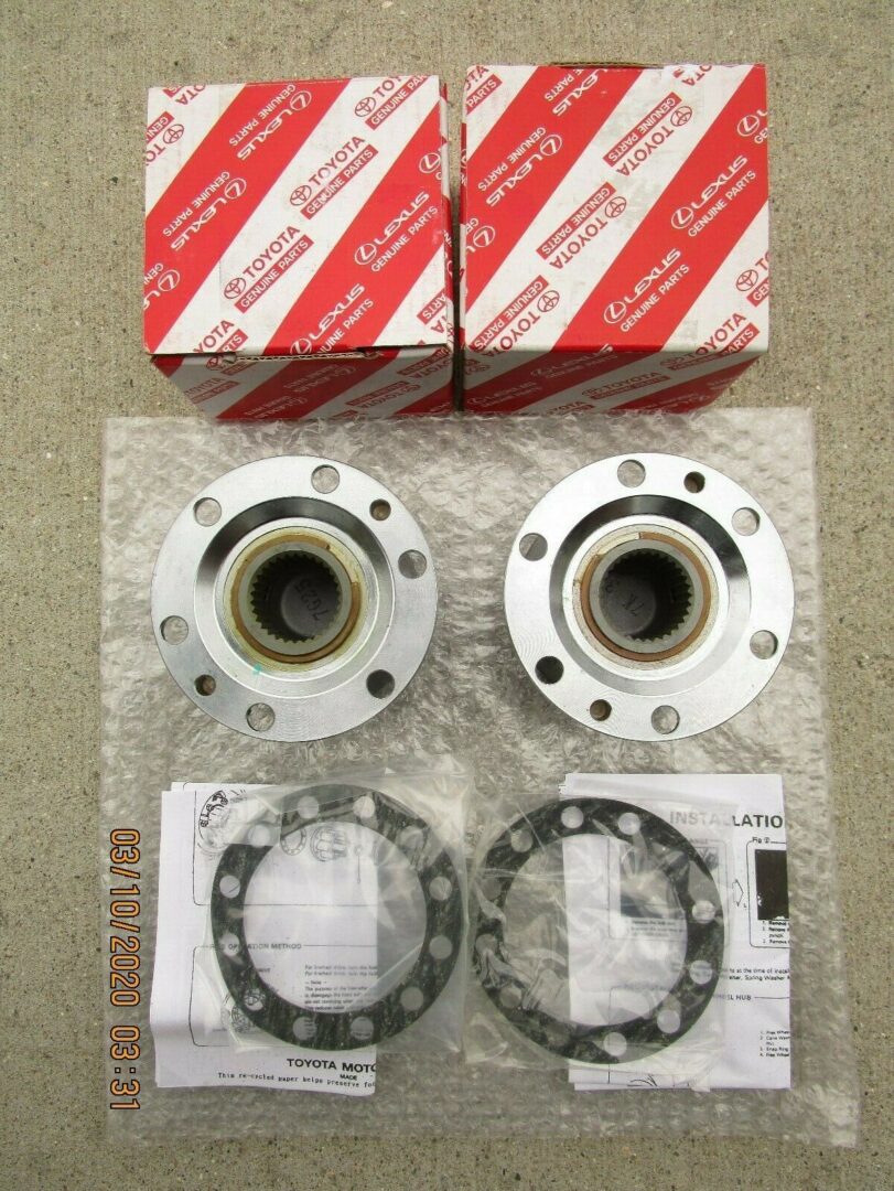 79 - 84 TOYOTA LAND CRUISER FJ40 FJ43 FJ45 FREE WHEEL LOCKING HUB SET ...