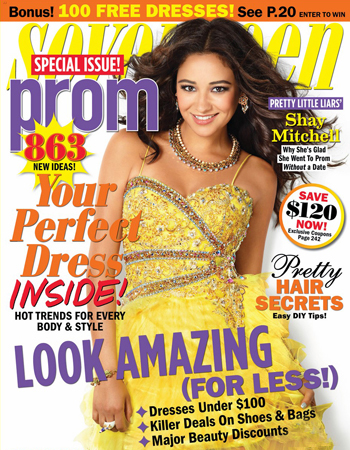 Shay Mitchell Pretty Prom Girl On The Cover Of Seventeen Magazine's ...