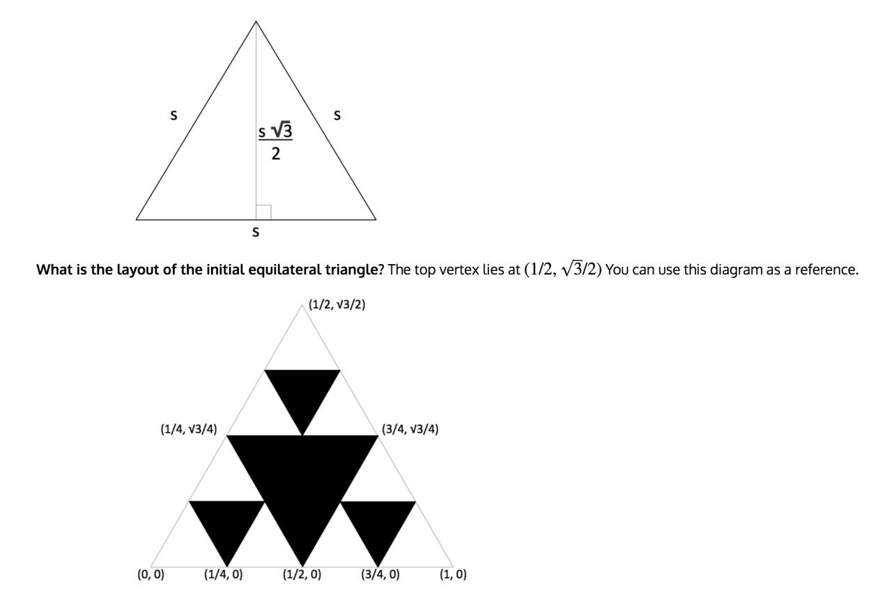 Recursion In Graphics Sierpinski Triangle Checklist Mrs Elias Algorithms And Data Structures
