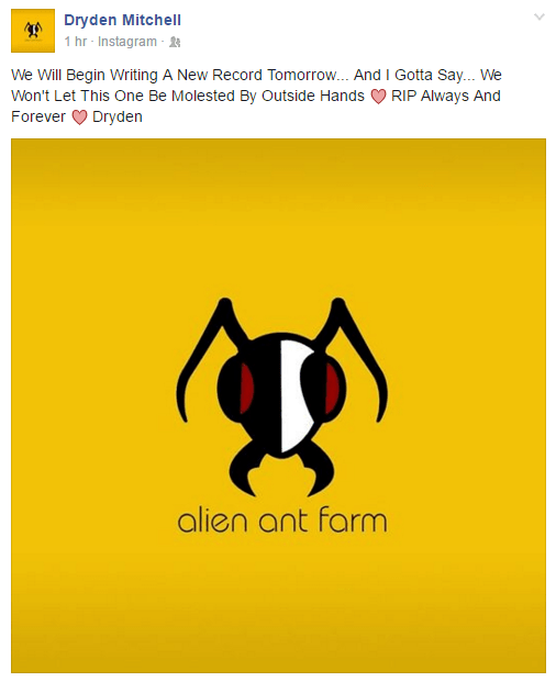 New Alien Ant Farm album in the works! – Alien Ant Fans
