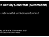 Github Activity Generator Automation Aliif Arief Homepage