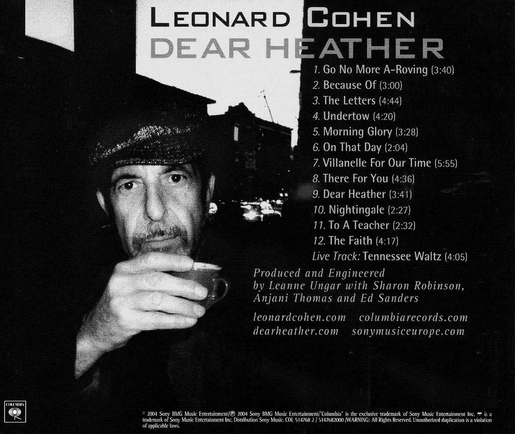 Undertow By Leonard Cohen - When Anjani's "voice dropped from her ...