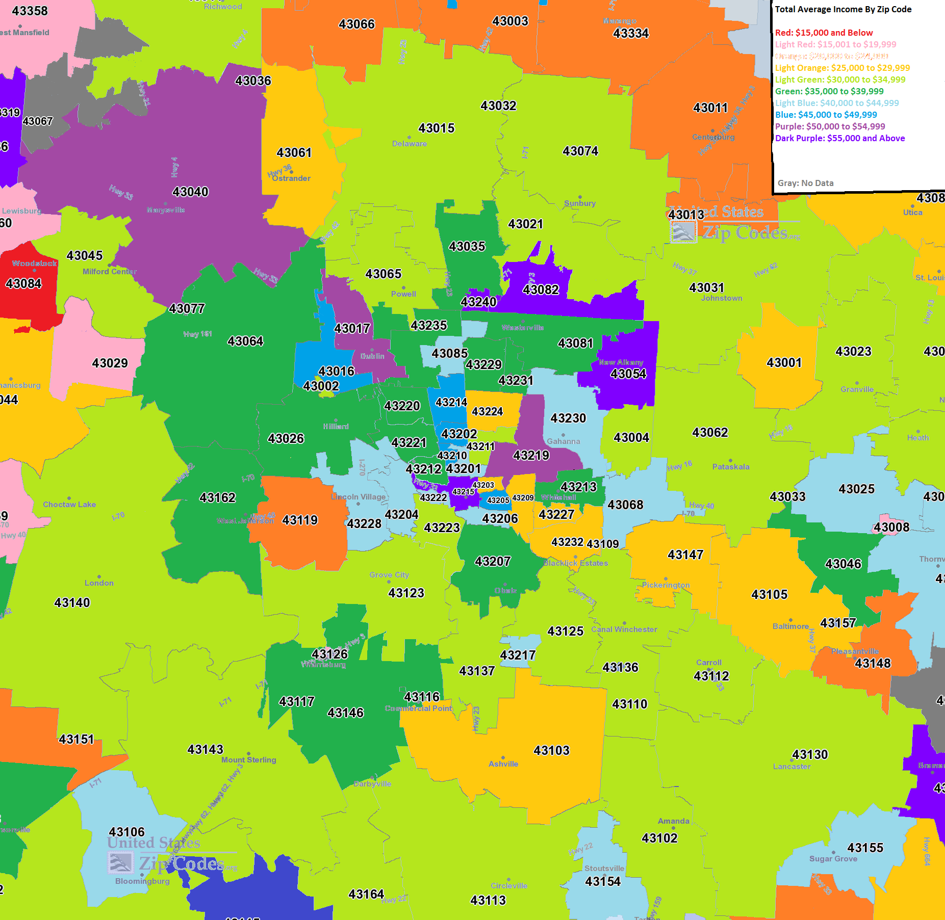 Columbus Area Zip Codes and Their Economies - All Columbus Data