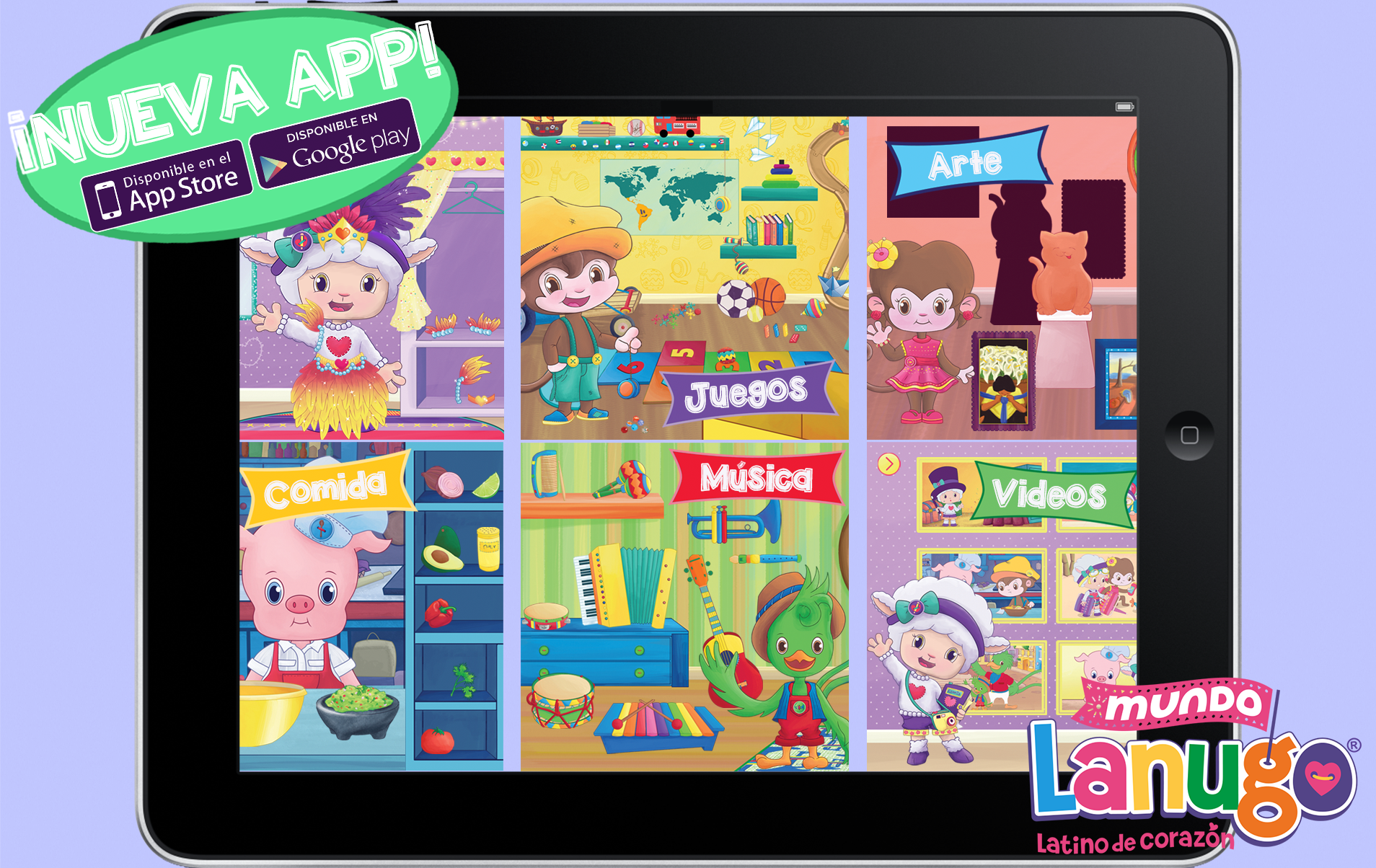 Spanish App for Kids to Teach Language and Culture - All Done Monkey