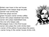 Einstein S Riddle Detective Style Logic Activity All Esl