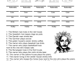Einstein S Riddle Detective Style Logic Activity All Esl