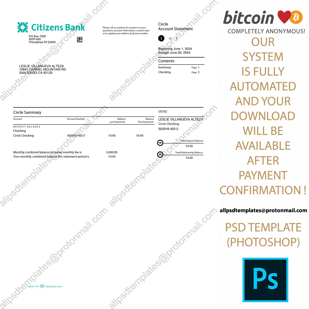 USA Citizens Statement Template - ALL PSD TEMPLATES