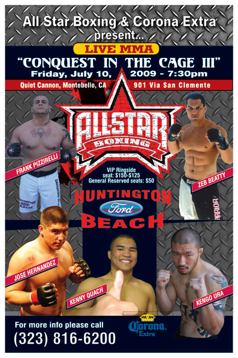 All Star MMA Presents Conquest in the Cage – Friday July 10th 2009 ...