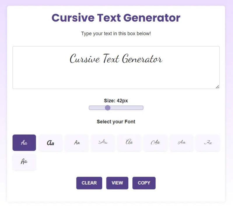 Cursive Text Generator – Copy and Paste Your Cursive Words