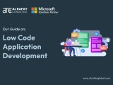 What Is Low Code Application Development Al Rafay Global