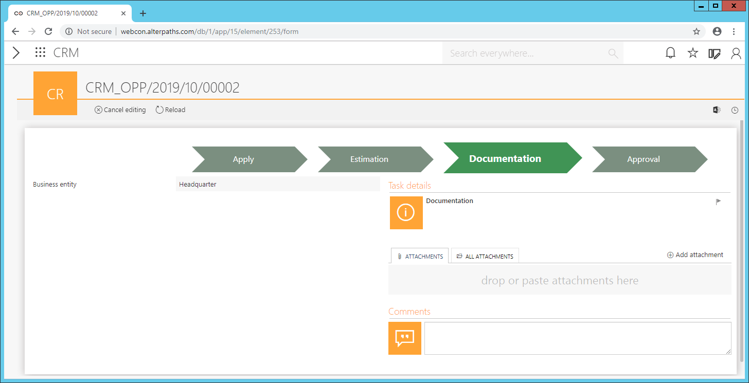 Dynamics CRM-like status bar - AlterPaths