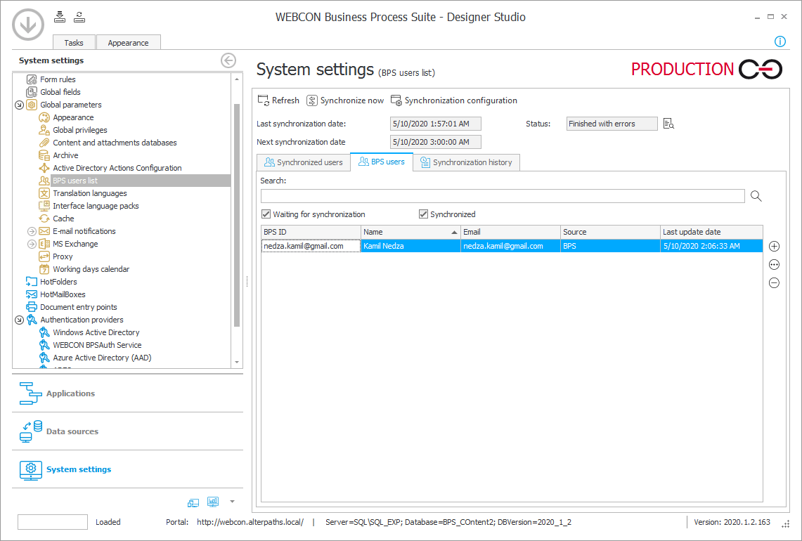 External users and WEBCON BPSAuth Service - AlterPaths