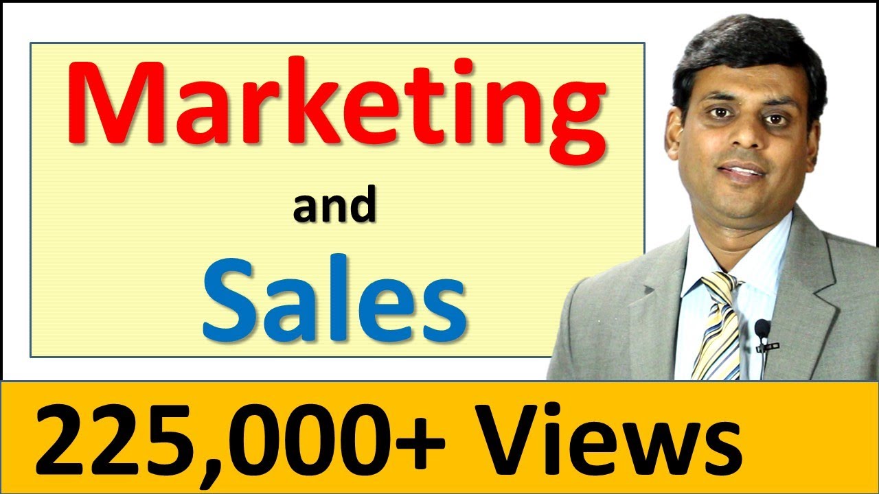 3. Difference between Marketing and Sales by Prof. Vijay Prakash Anand - Amazing eLearning