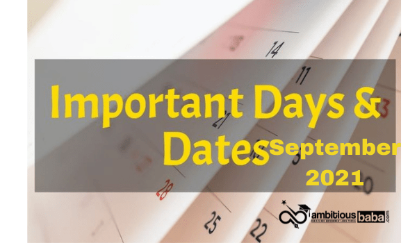Important National and International Days in September 2021